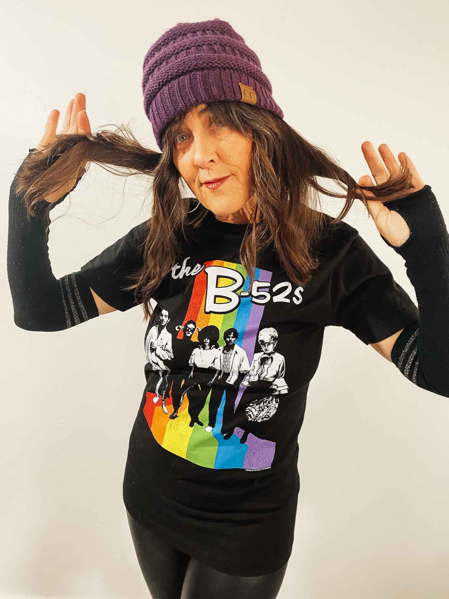 The B-52s Retro Rainbow T-Shirt | Official Merch | Rock & Roll Jane