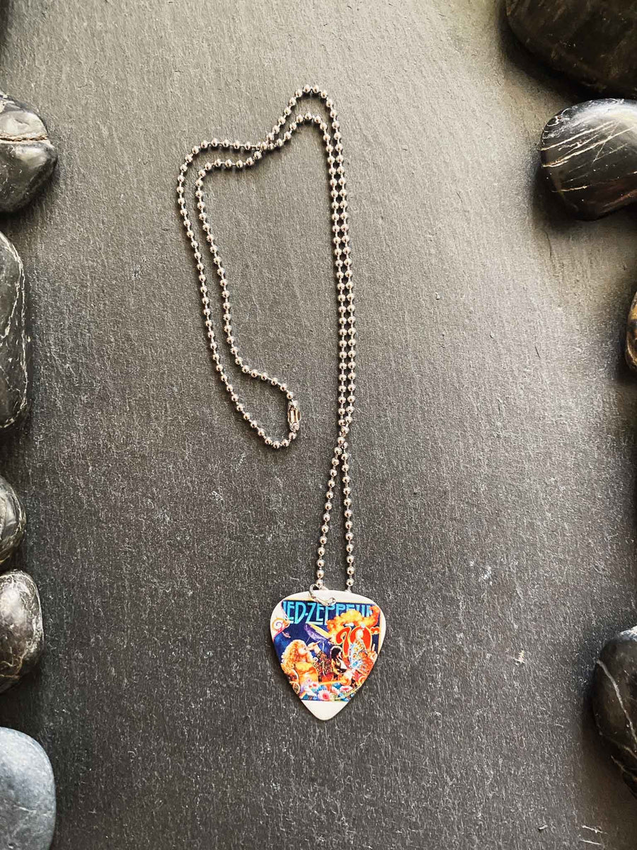 Led Zeppelin Guitar Pick Necklace | Rock & Roll Jane
